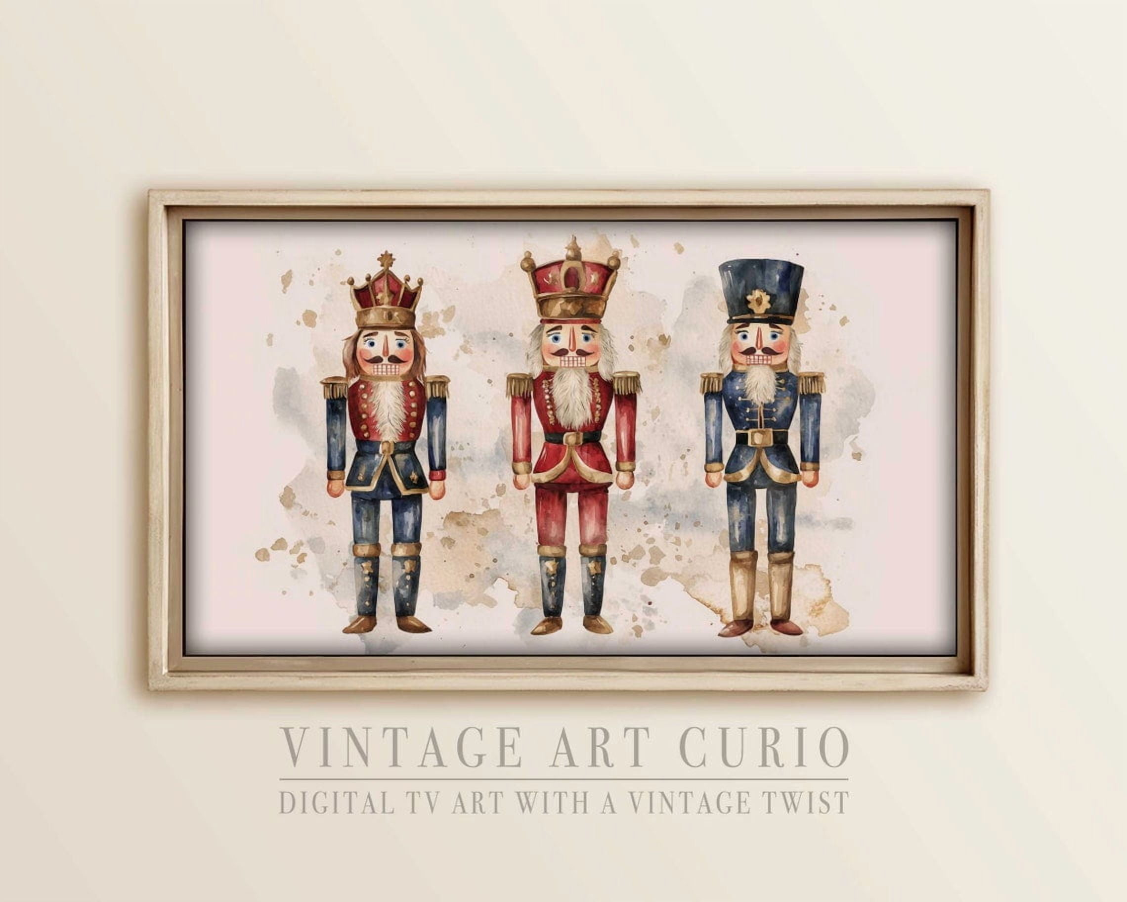 Elegant Minimalist Nutcracker Art - Neutral Christmas Decor #322 ...