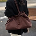 Elegant Minimalist Soft Shoulder Bag 20.47 x 11. x 4.92in PU Carryall ...