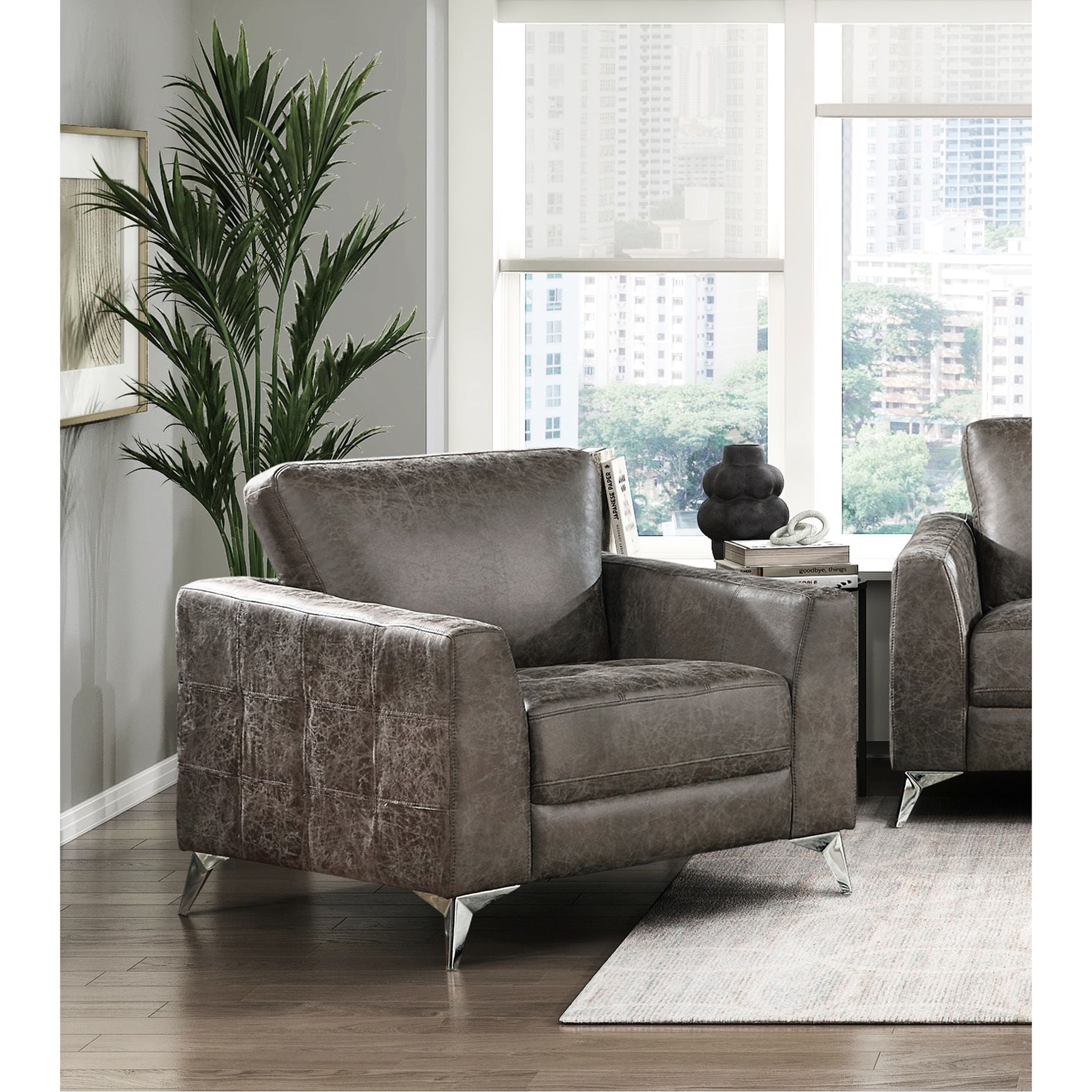 Elegant Modern Living Chair | For Primary Space | Foam Padding Seats ...