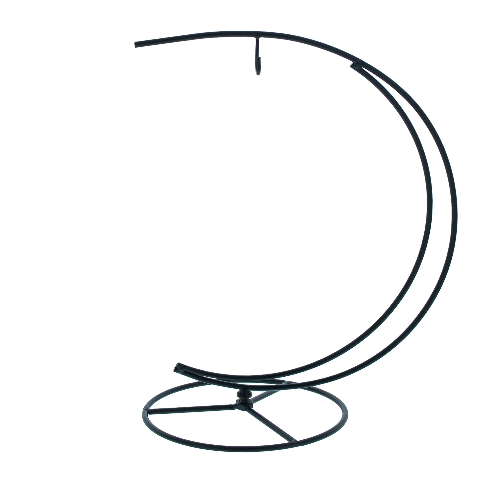 Double Curve Crescent Black Metal Ornament Display Stand 9.25 Inches ...