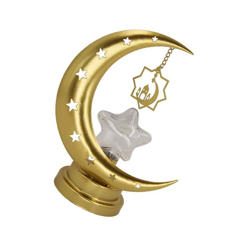 Elegant Moon Shape Lamp with Gentle Illuminating for Eid Festival ...
