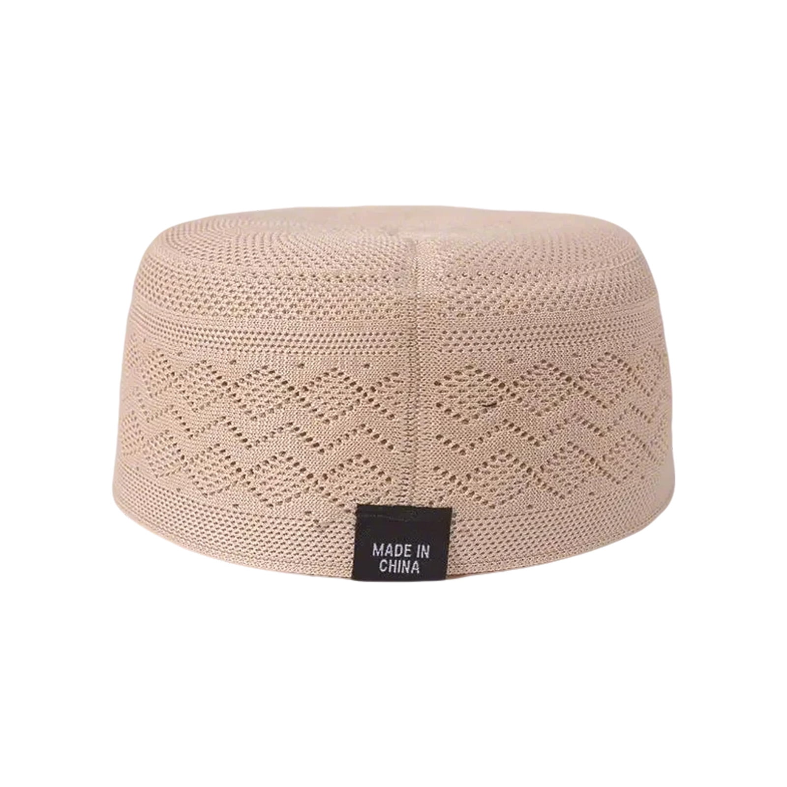 Elegant Muslims Worships Hat Hollowout Pattern Soft Kufi Hat for Men ...