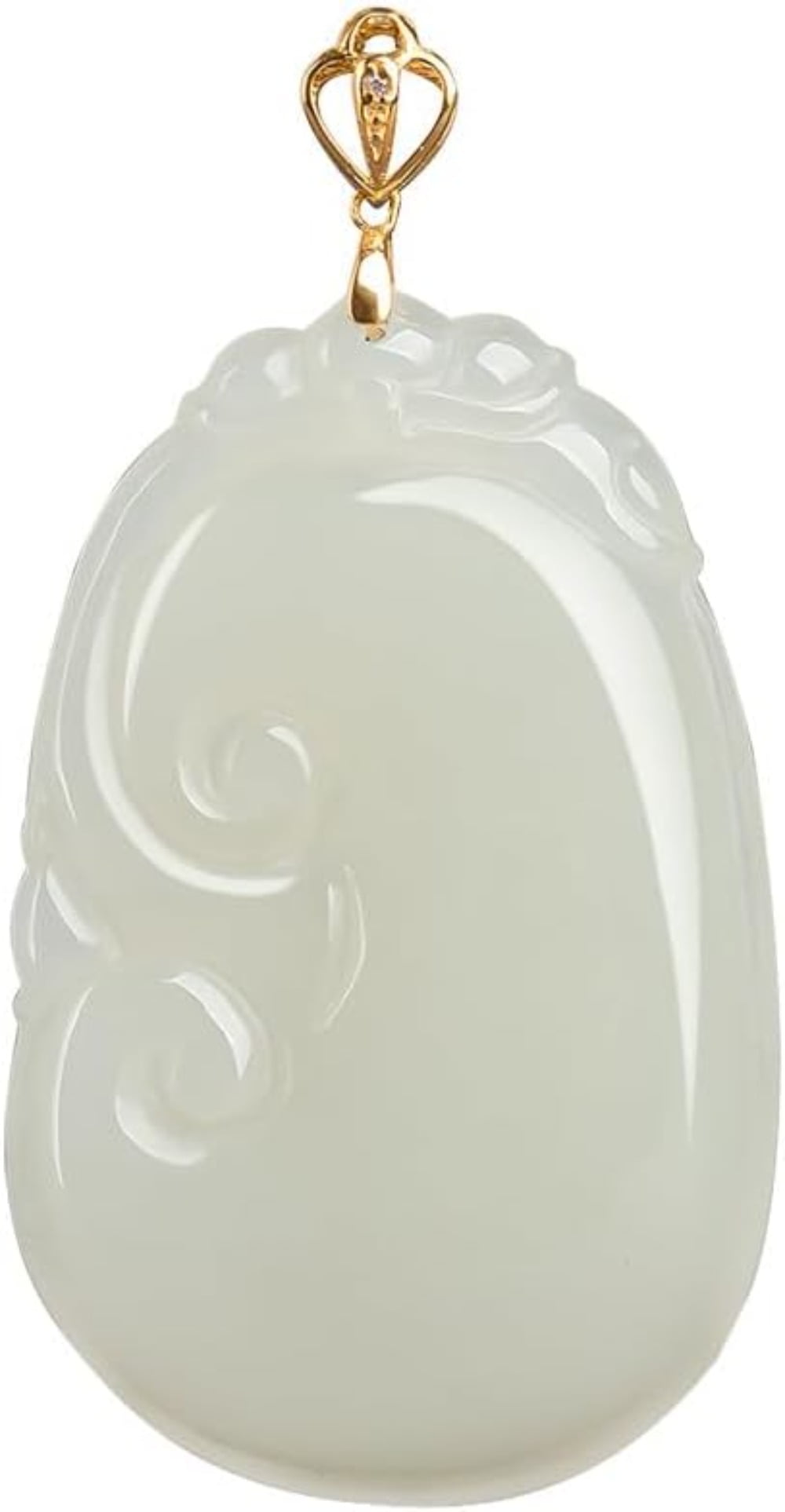 Elegant Natural Blue Water Jade Necklace Featuring a Unique Ruyi White ...