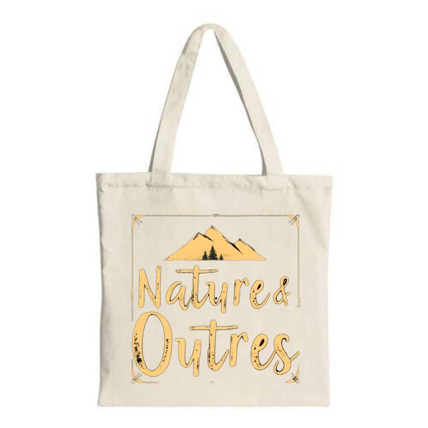 Elegant Natural Design Canvas Tote Bag - " Nature & Outres " in Warm ...