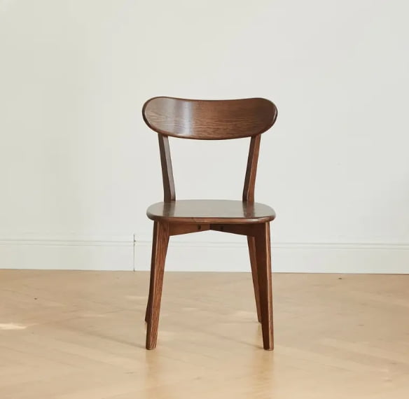 Elegant Natural Oak Wood Dining Chair - FAS Grade, Solid Wood ...