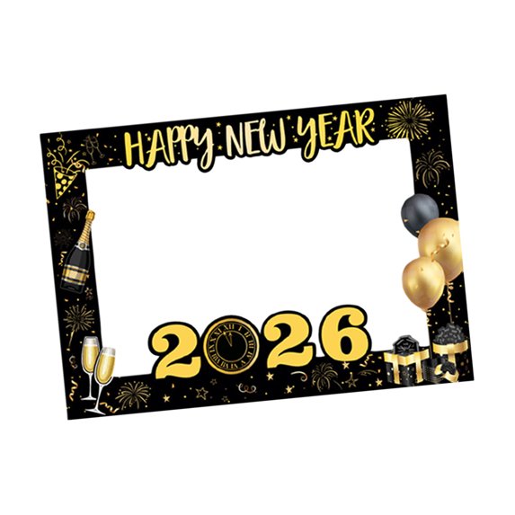 Elegant New Year Photo Frame Handheld Props for Festival Photos Picture ...