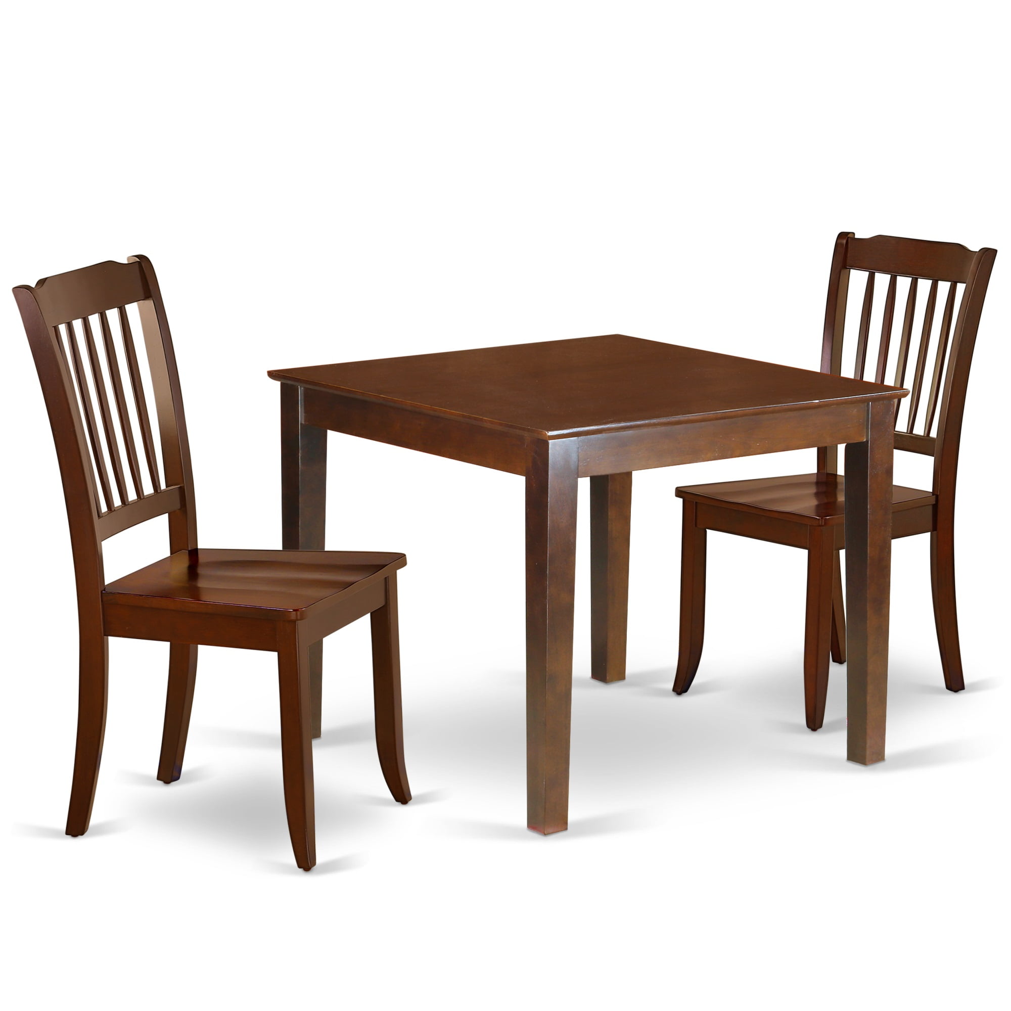Elegant OXDA3-MAH-W 3PC Dining Set | Mahogany Finish | Solid Wood ...