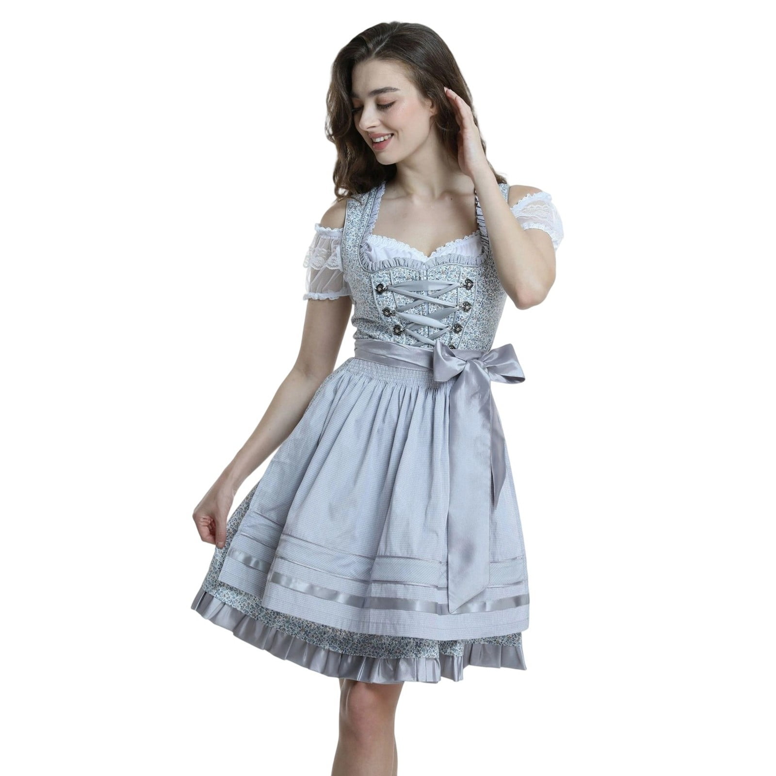 Elegant Oktoberfes Halloweent Dirndl Dress Bavarian Traditional Women ...