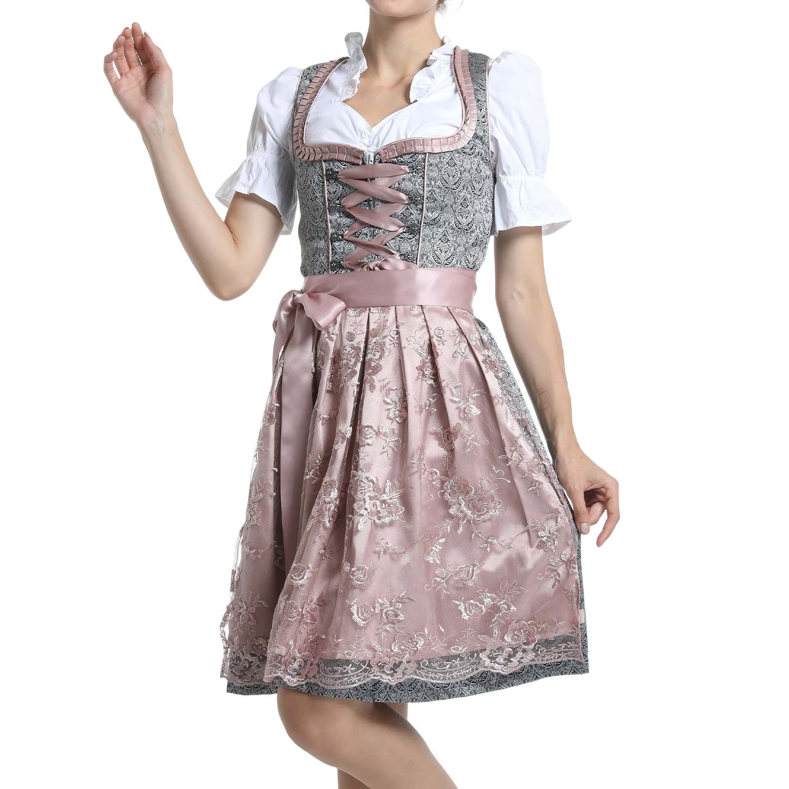 Elegant Oktoberfest Halloween Bavarian Dirndl Dress For Women Festival ...