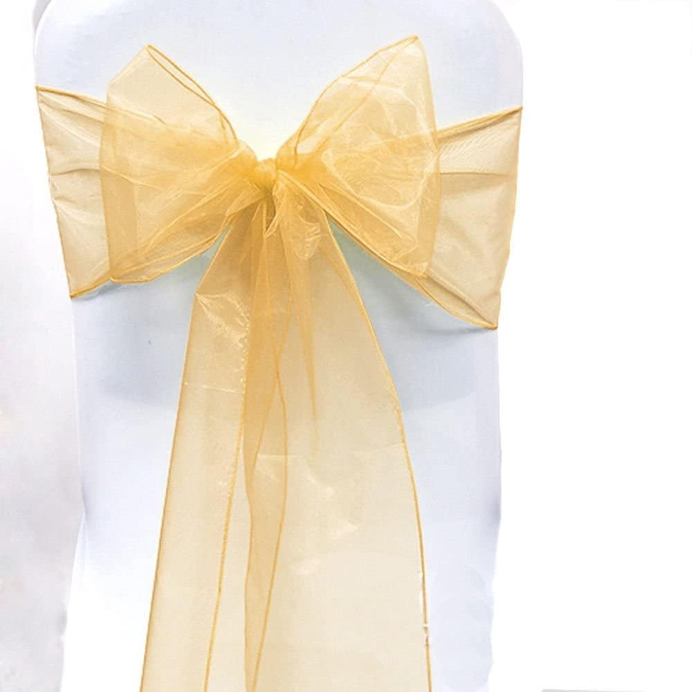 Elegant Organza Chair Sashes Sheer Fabric Sashes for Weddings, Parties ...