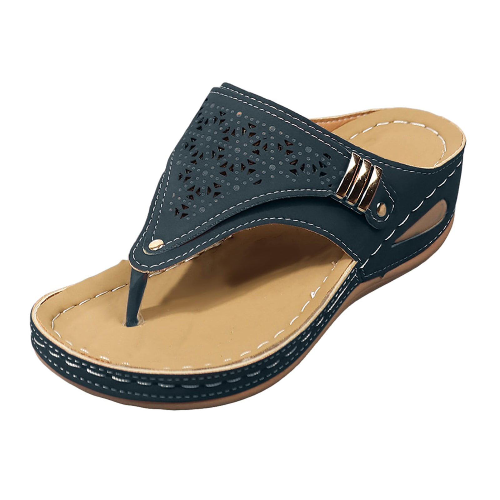 Elegant Orthopedic Flip Flops Women Summer 2025 Arch Support Wedge ...