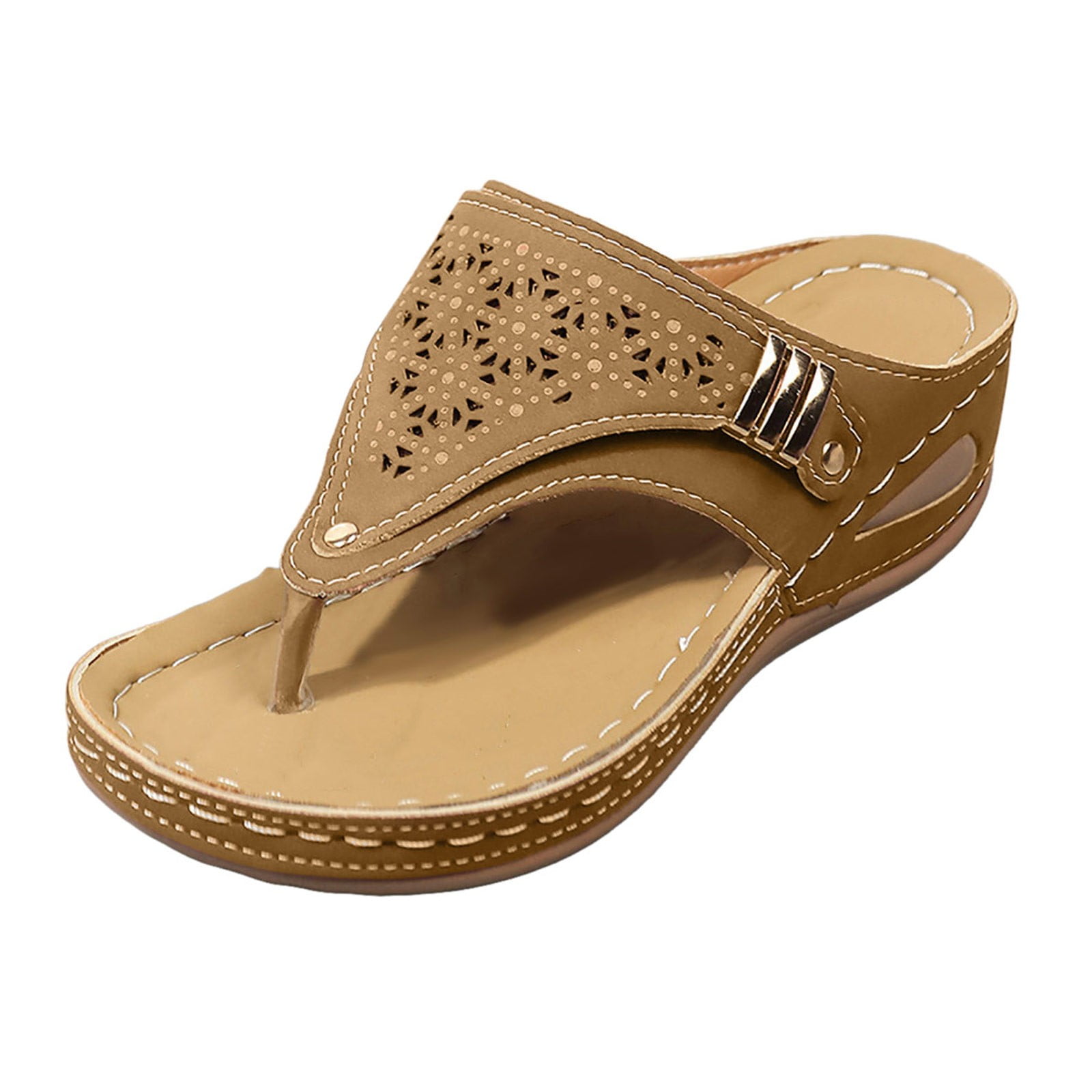 Elegant Orthopedic Flip Flops Women Summer 2025 Arch Support Wedge ...