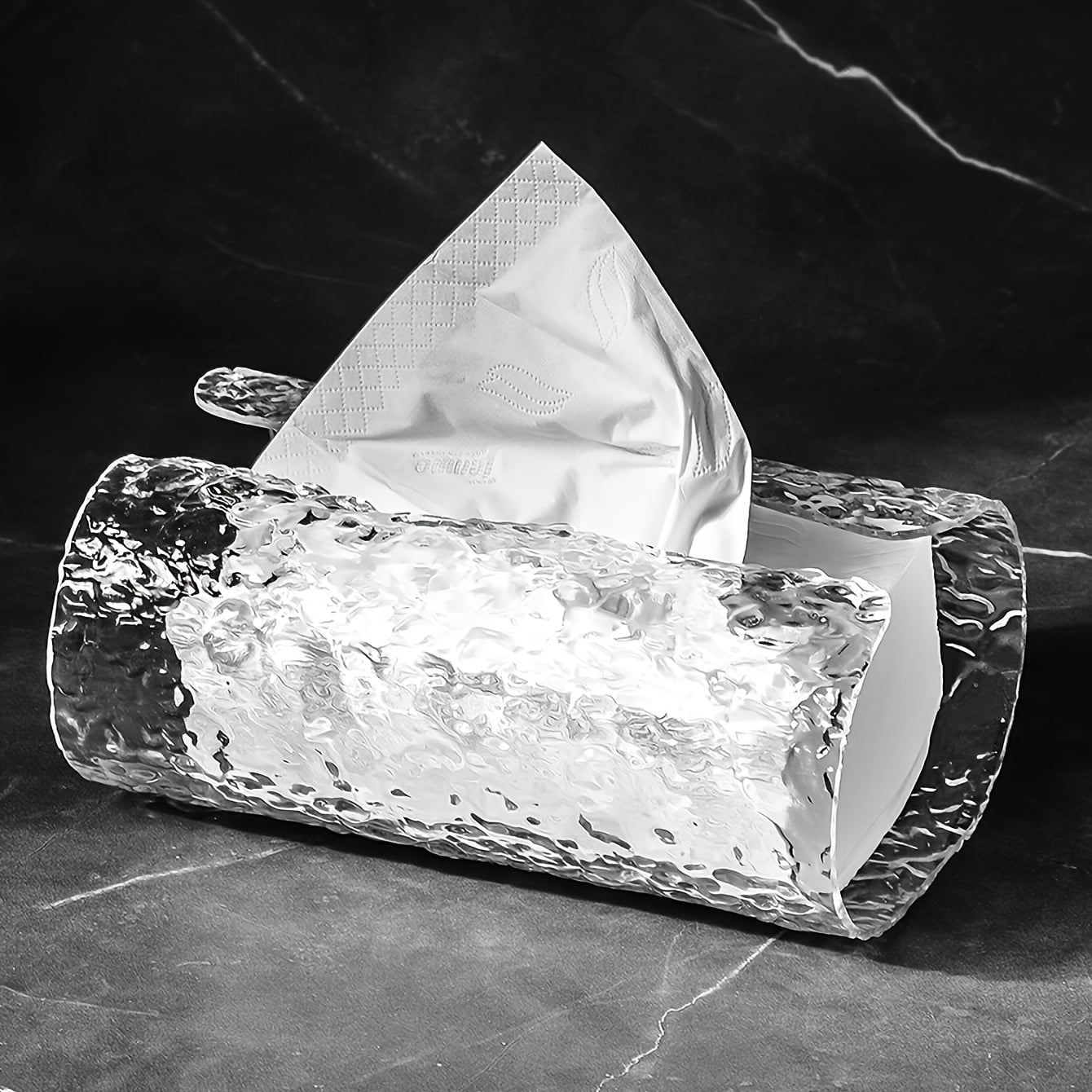 Elegant Oval Wave Textured Tissue Box Cover – Durable Plastic Napkin ...