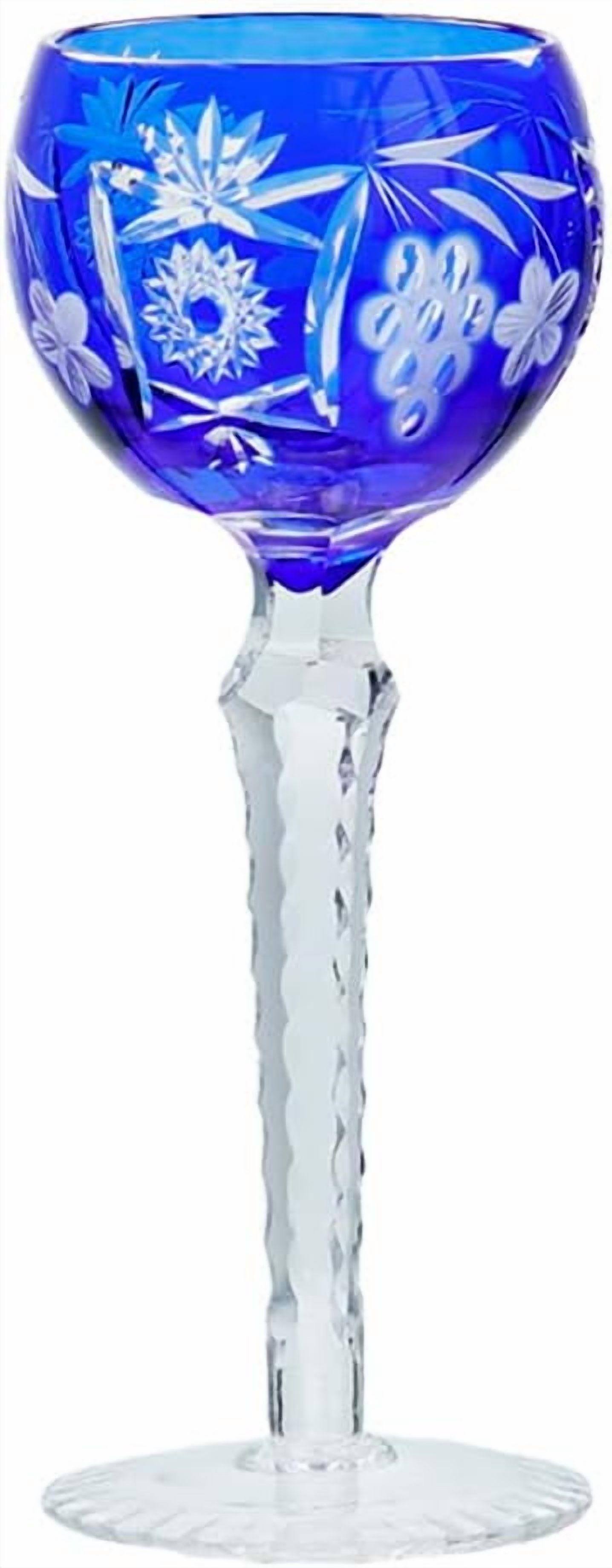 Elegant Overlay Crystal Glass Goblets - Handcrafted Wine, Champagne ...