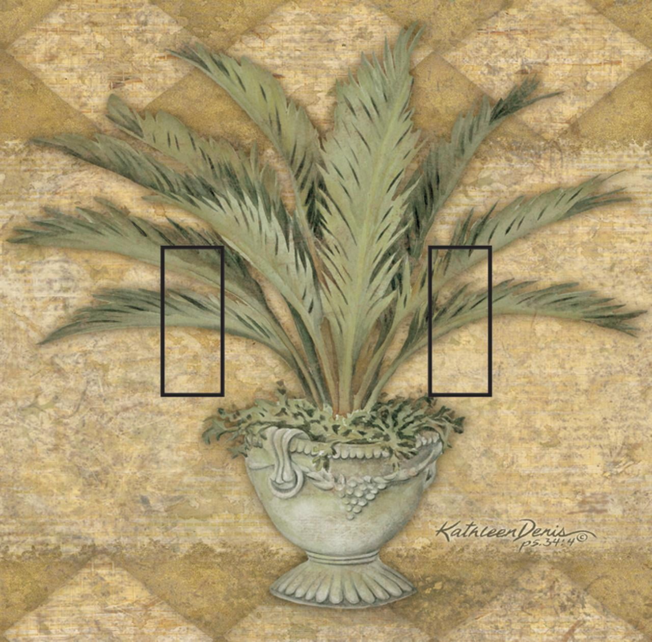 Elegant Palm Double Toggle SwitchStix Peel and Stick Art Deco Switch ...