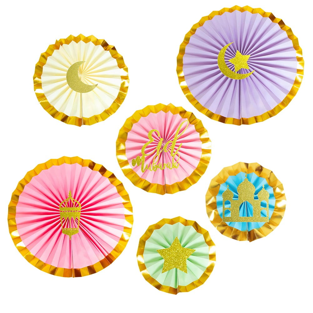 Elegant Paper Flower Fan for Eid al-Fitr Festival Perfect Wall ...