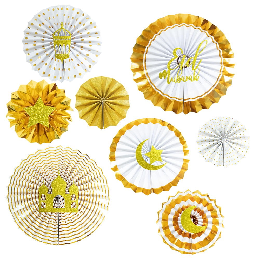 Elegant Paper Flower Fan for Eid al-Fitr Festival Perfect Wall ...