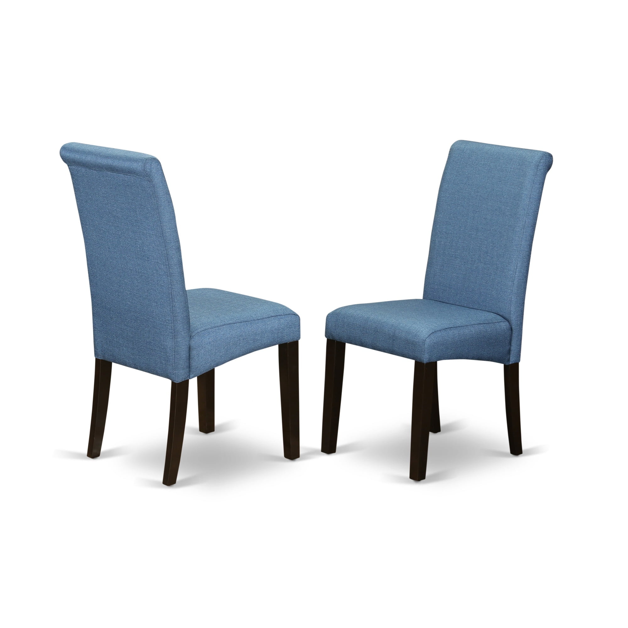 Elegant Parson Chair with Curved Frame, Diamond-Tufted Linen Upholstery ...