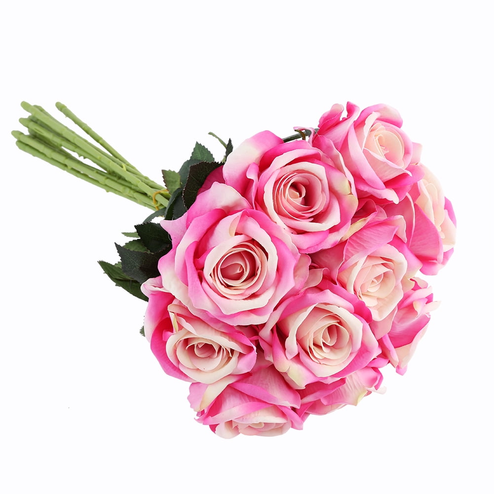 Elegant Party Accent Artificial Pink Rose Bouquet for Weddings ...