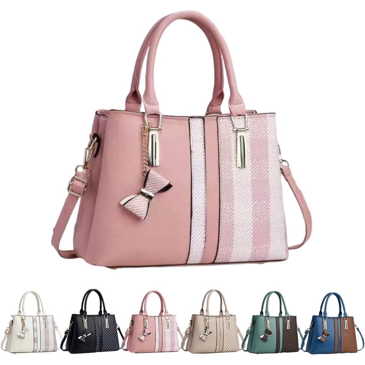 Elegant Patchwork Bag - Multi-Layer Design,Multi Compartment Women's ...