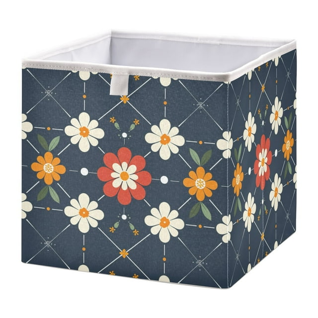 Elegant Pattern 12 Storage Box, Fabric Cube Storage Box, Collapsible ...