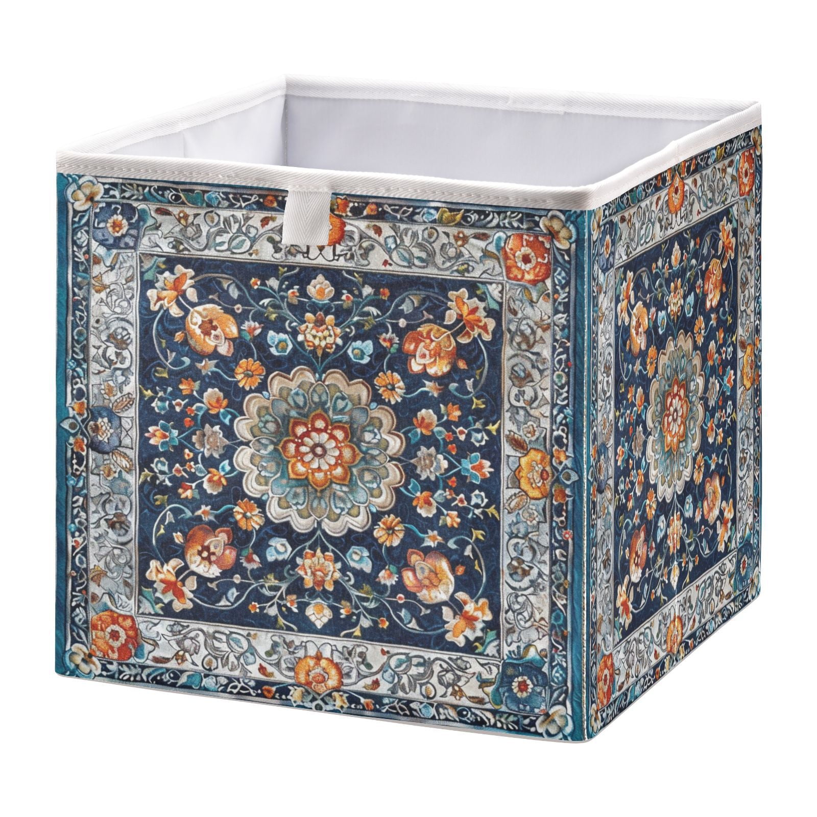 Elegant Pattern Storage Box, Fabric Cube Storage Box, Collapsible ...