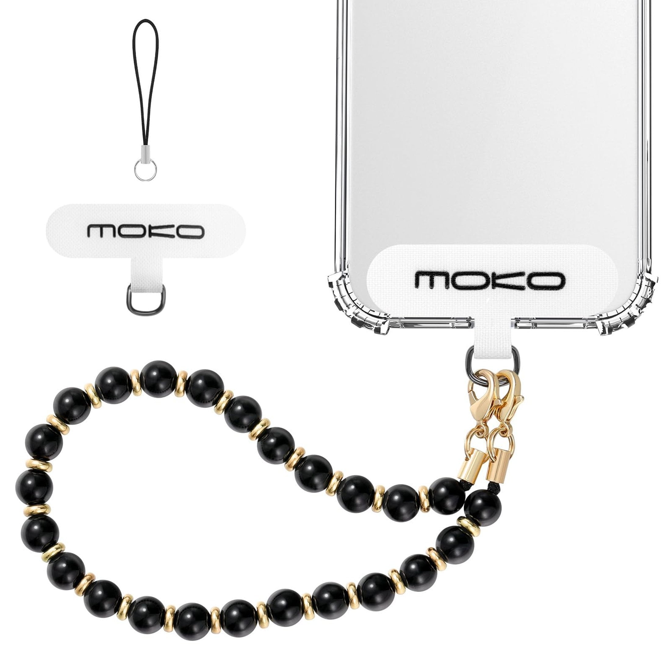 Elegant Pearl Beaded Phone Wrist Strap and Hands-Free Lanyard Charm ...