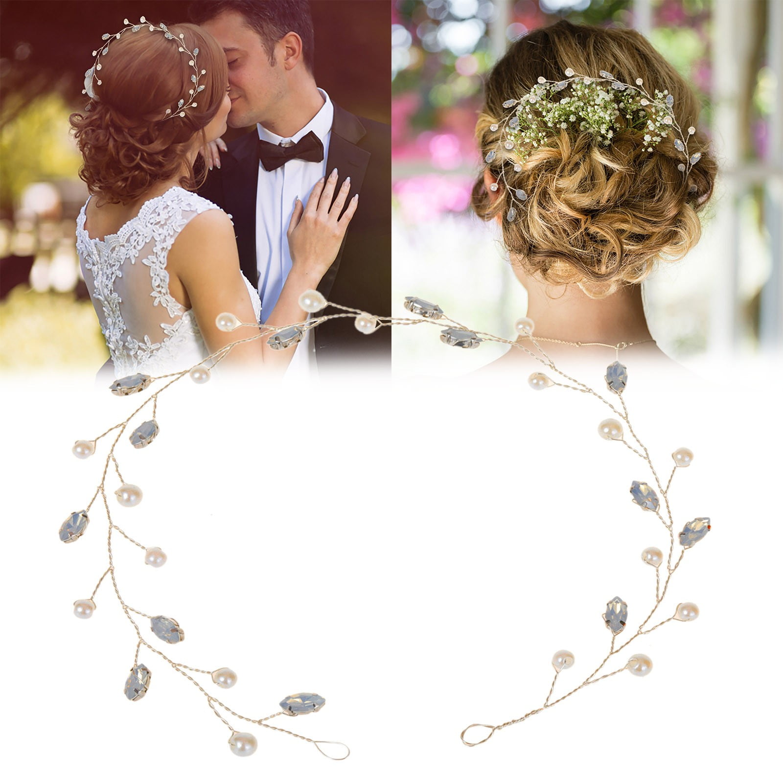 Elegant Pearl Bride Wedding Hair Vine with Silver Exquisite Bridal Hair ...