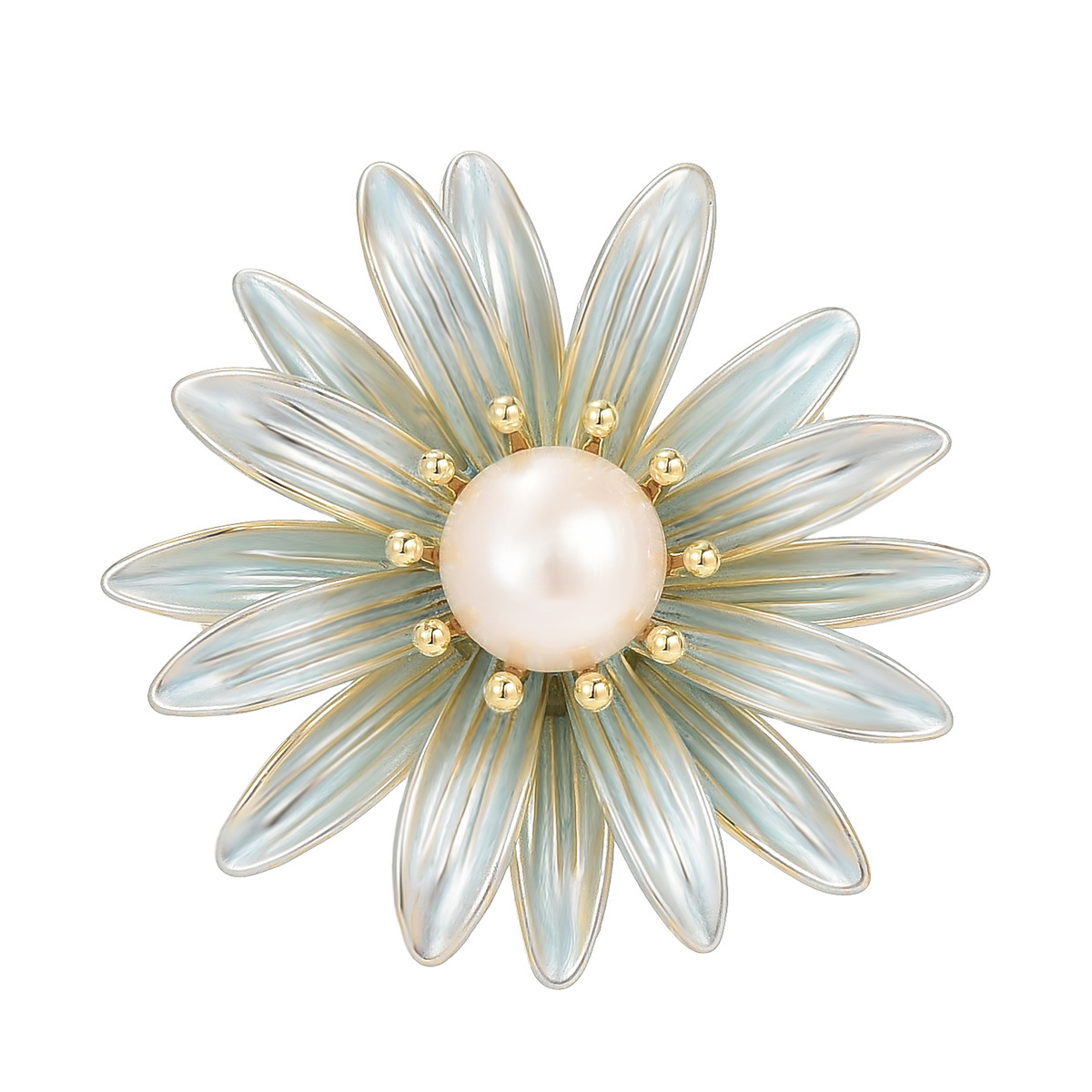 Elegant Pearl Daisy Brooch for Women - Vintage Floral Flower Pin ...