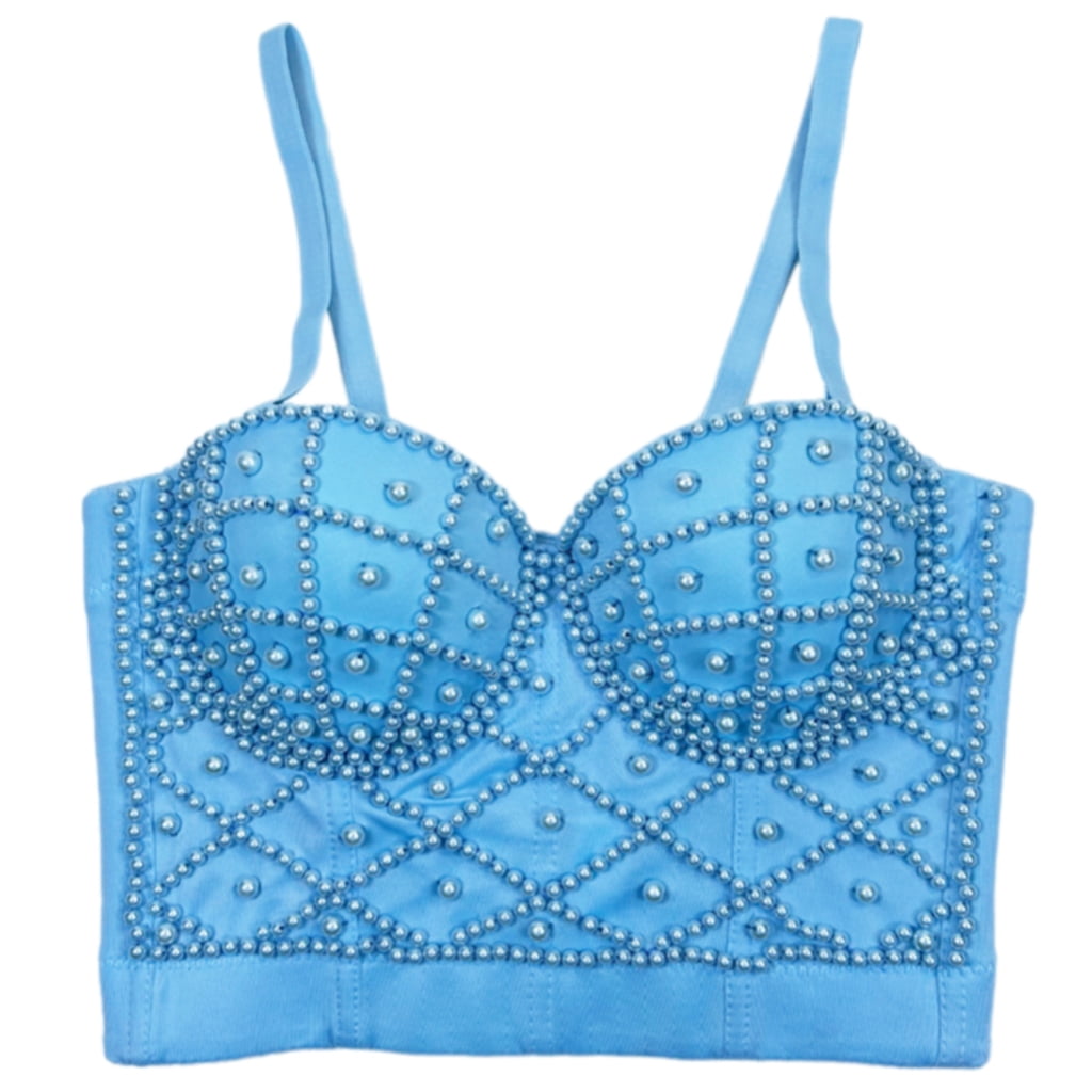Elegant Pearls Embellished Camisole With Fishbone Design For Women ...