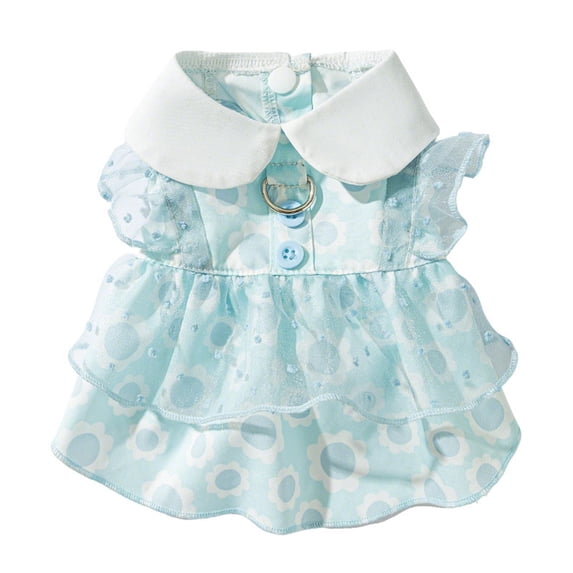 Elegant Pet Evening Gown Lace Up Sun Dress For Small Dogs And Cats With ...