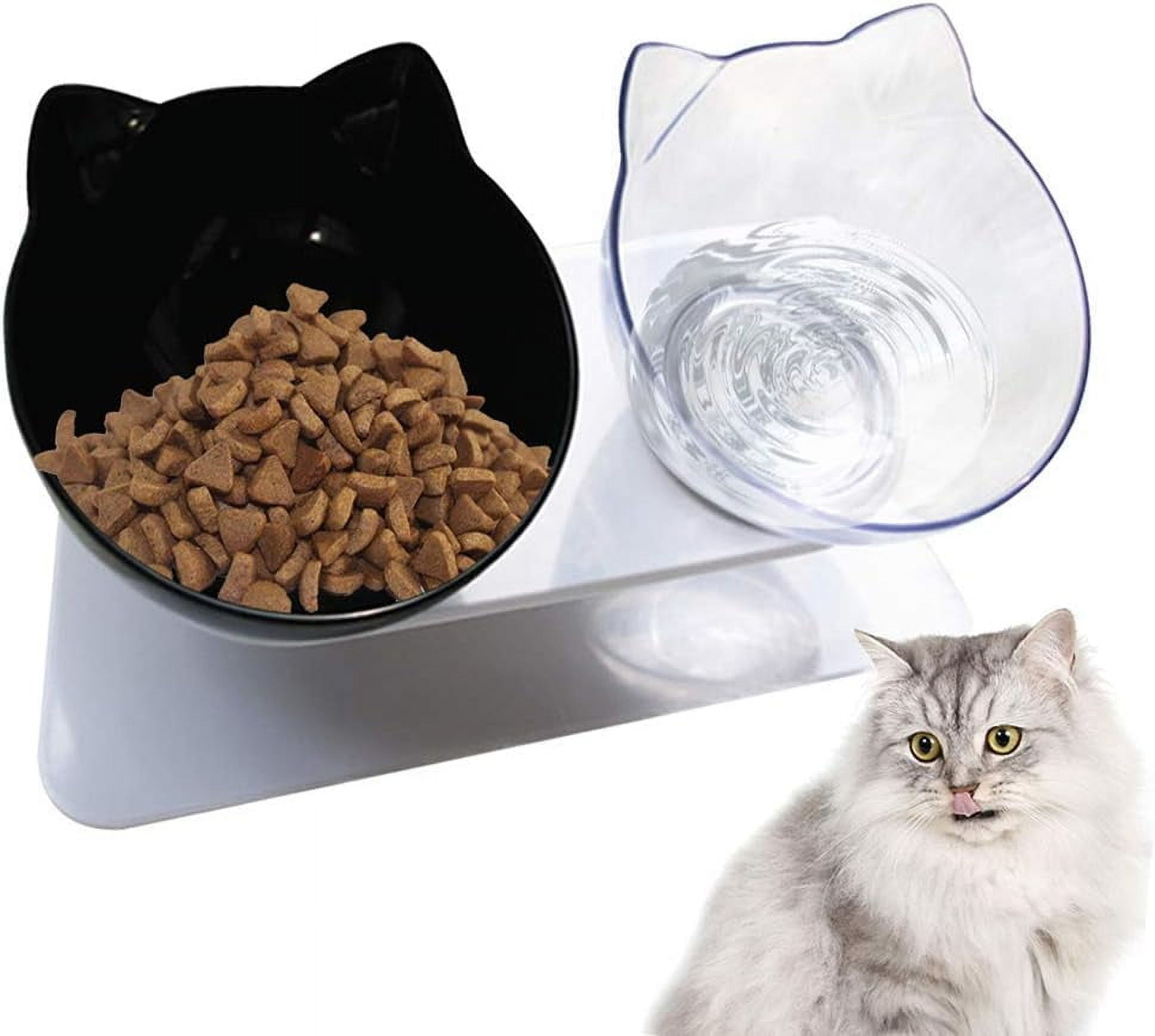 Elegant Pet Feeding System, Transparent Bowls With Anti-Vomiting ...