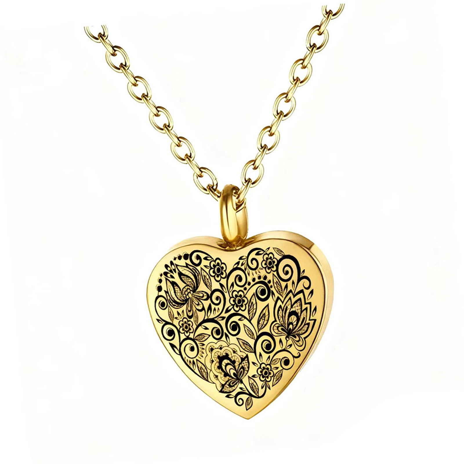 Elegant Pet Memorial Jewelry Urn Necklace with Heart Shape Design for ...