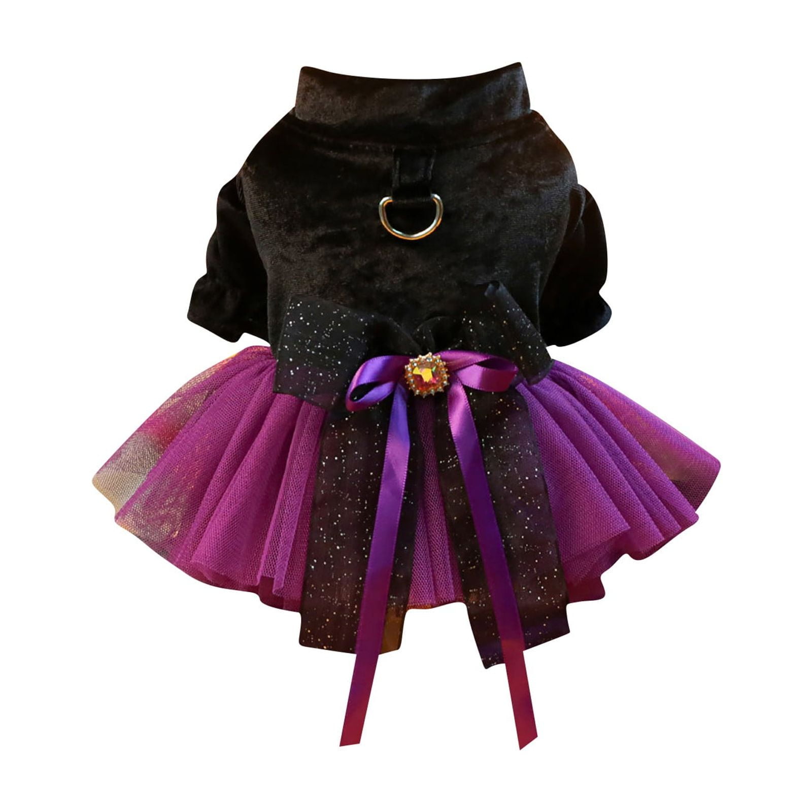 Elegant Pet Wedding Dress Gothic Lolita Witch Halloween Party Outfit ...