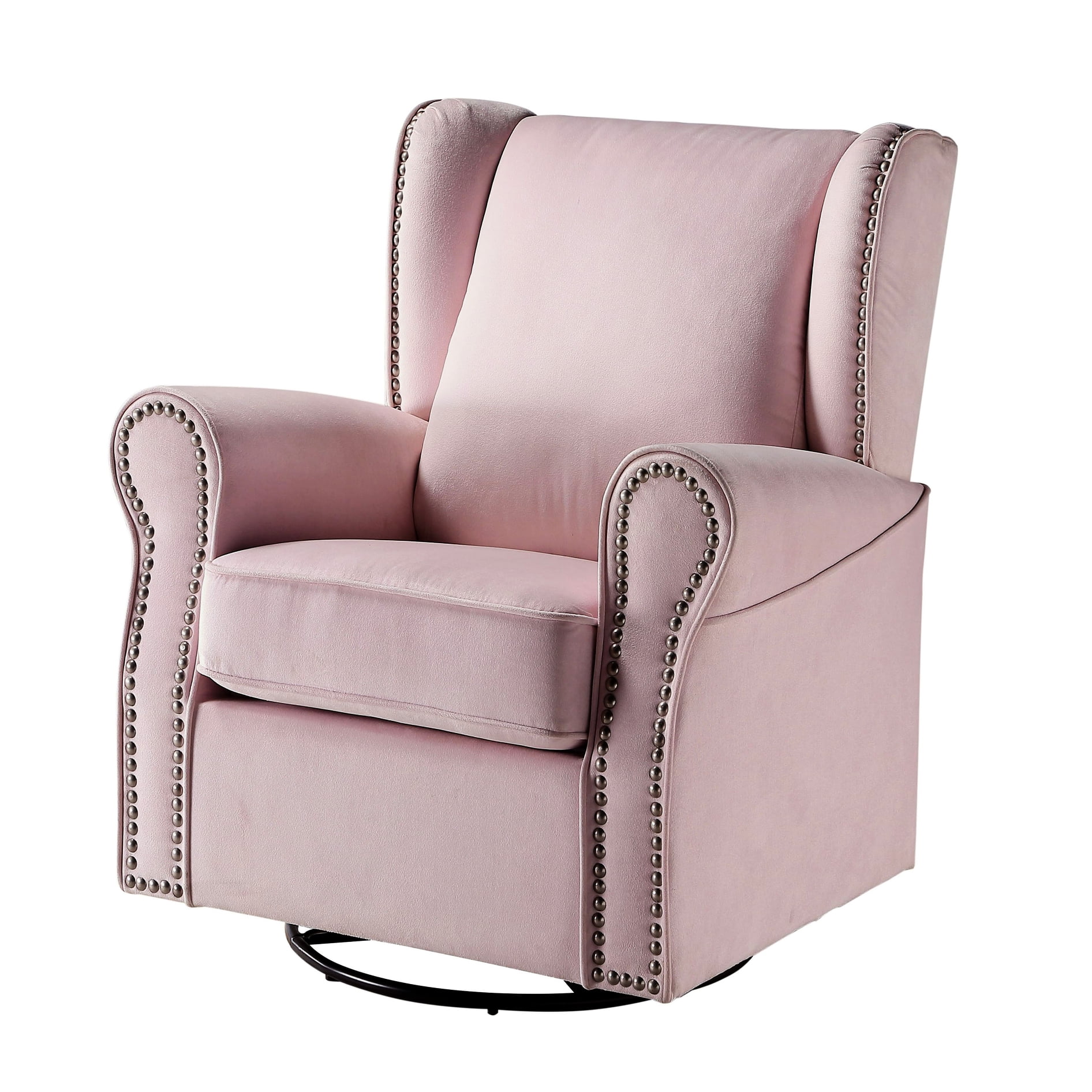 Elegant Pink Chair With Nailhead Accent And Removable Cover - For ...