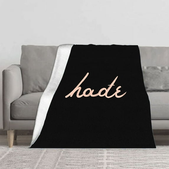 Elegant Pink Cursive ' Hadr ' Design - Durable Soft & Warm Flannel ...