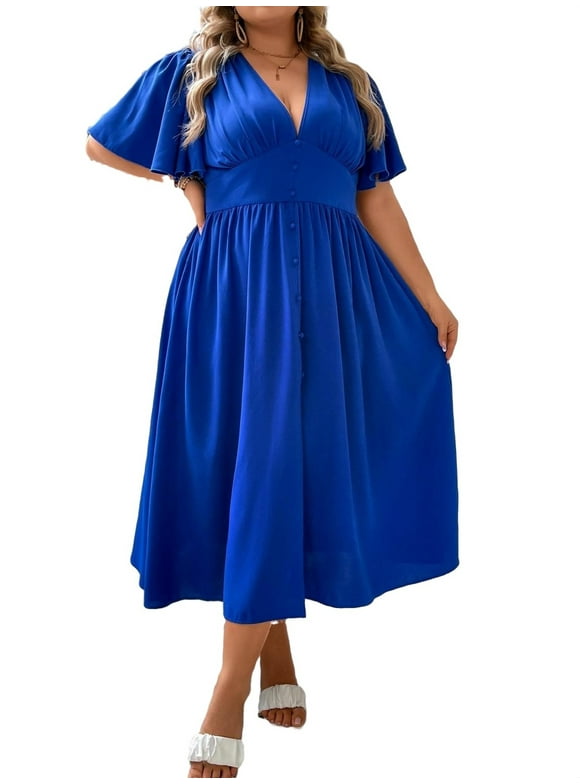 Royal Blue Plus Size Dresses