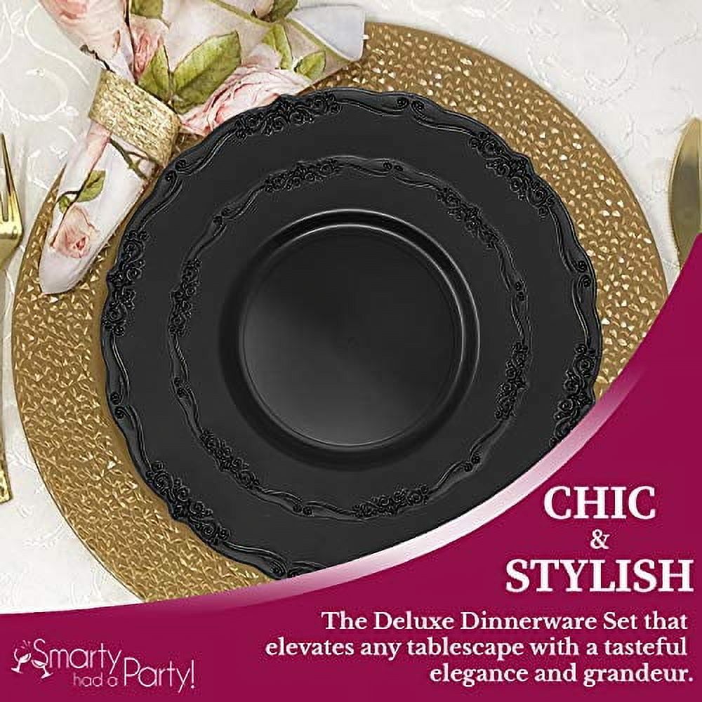 Elegant Plastic Plates, Disposable Dinnerware Sets, Plastic Dinner ...