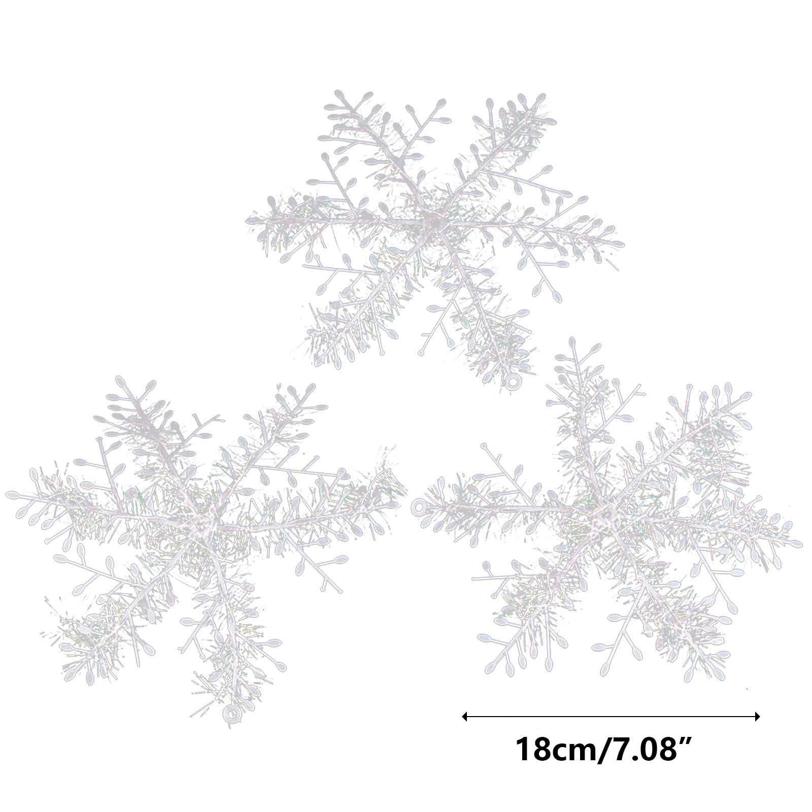 Elegant Plastic snowflakes Pendant String – Crystal Silver Christmas ...
