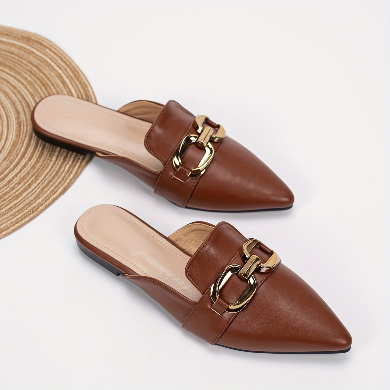 Elegant Pointed Toe Lightweight Mules - Stylish Slip-On Comfort with ...