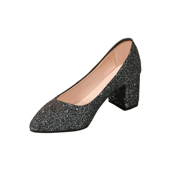 Elegant Pointed Toe Stiletto Evening Dress With Sparkling Sequins For ...