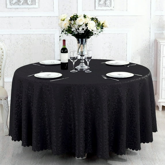 Elegant Polyester Round Tablecloth 70.87in | Seamless Jacquard Design ...