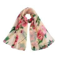 Premium Soft Viscose Flower Print Scarf - Walmart.com