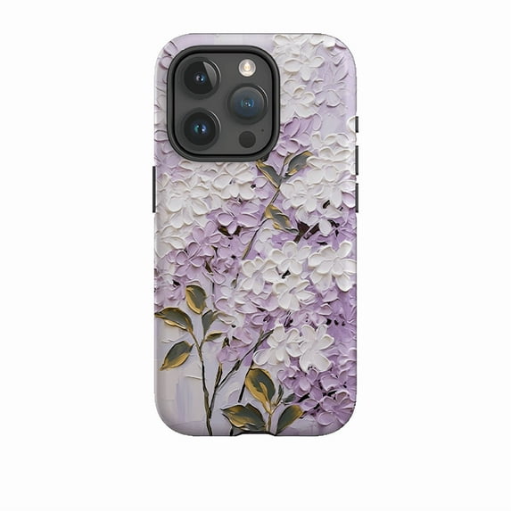 Elegant Purple Floral Botanical Garden Art iPhone Case 17 16 15 14 13 ...