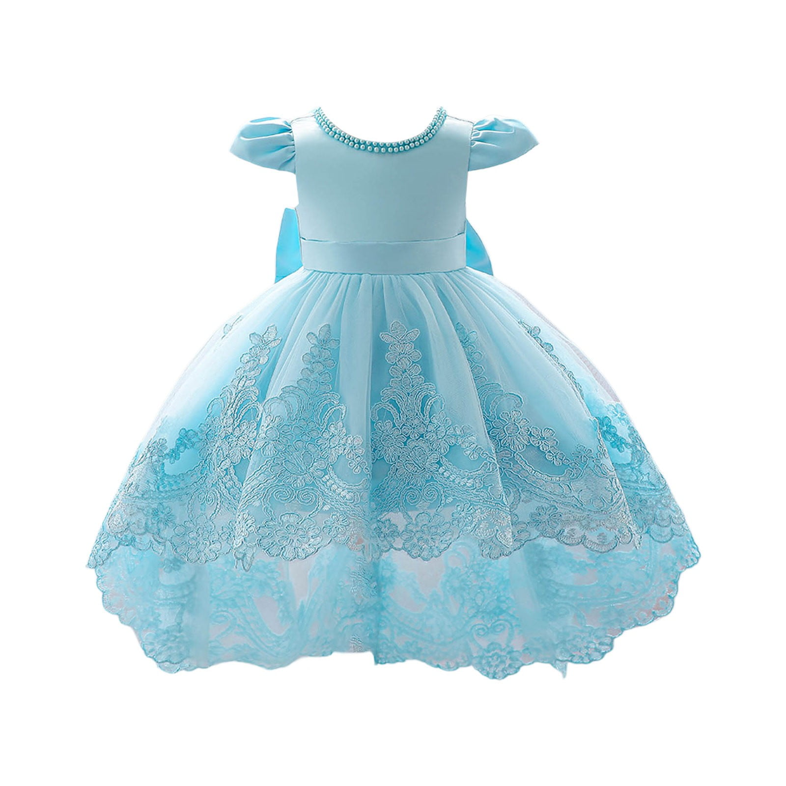 Elegant Red Formal Gown for Little Girls, Intricate Lace Mesh with ...