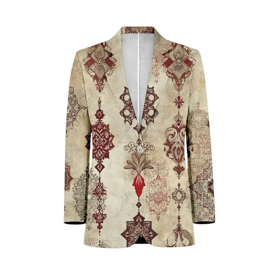 Elegant Red Ornate Pattern Design Customized Men's Suits full man Shawl ...