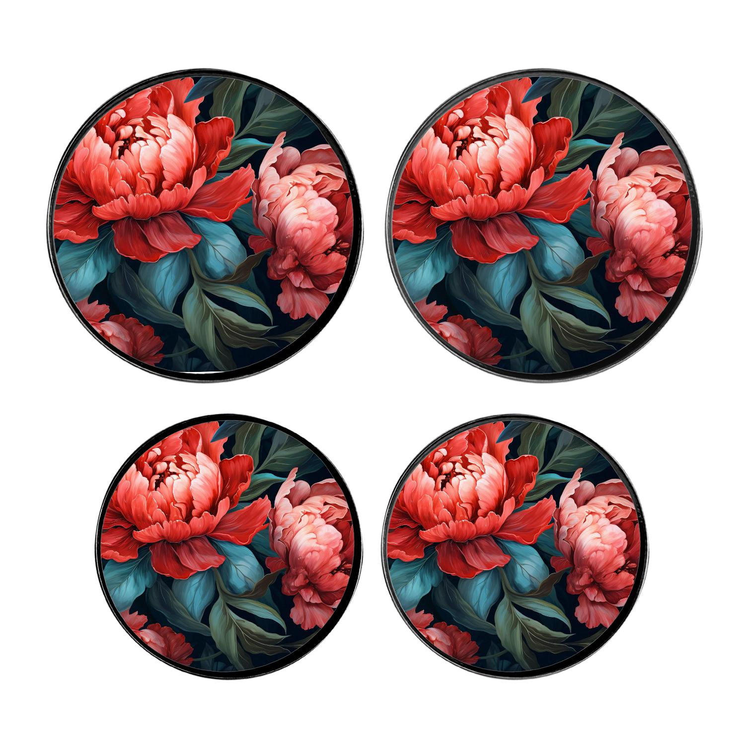 Elegant Red Rose Exquisite Stove Burner Covers Set,Gas Stove Burner ...