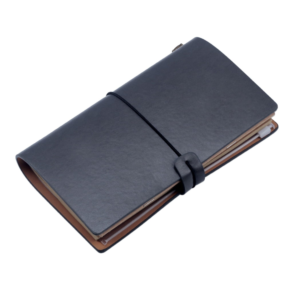 Elegant Refillable A6 Notebook with Blank Grid Lined Pages Imitation ...