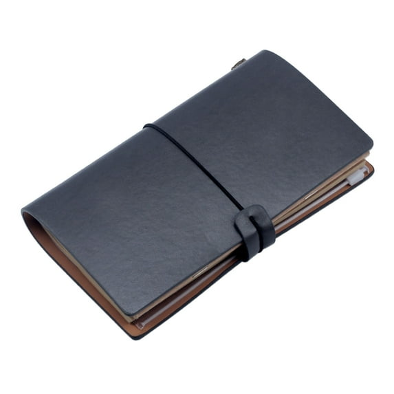 Elegant Refillable A6 Notebook with Blank Grid Lined Pages Imitation ...