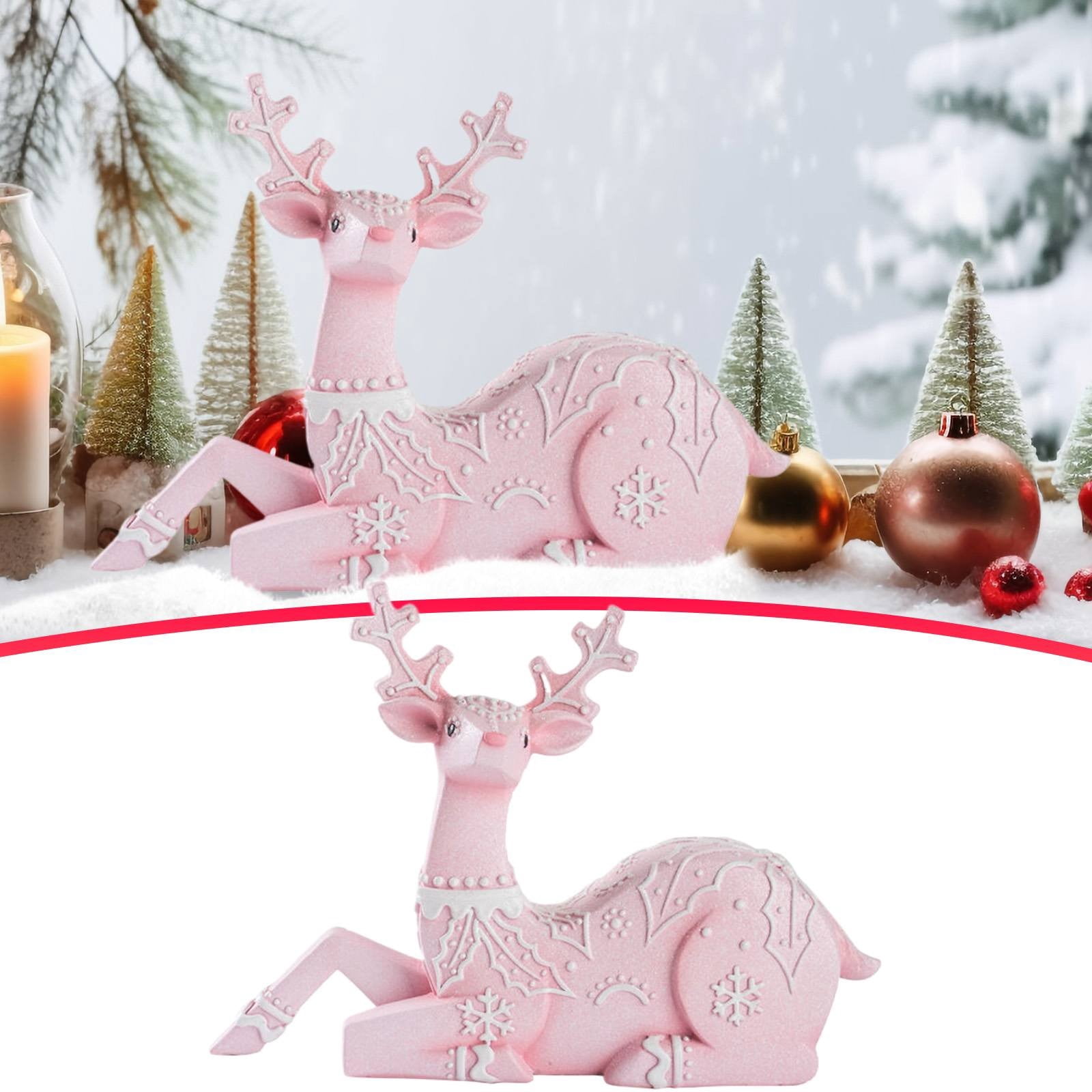 Elegant Reindeer Statue, Xmas Tabletop Figurine, Holiday Home Decor ...